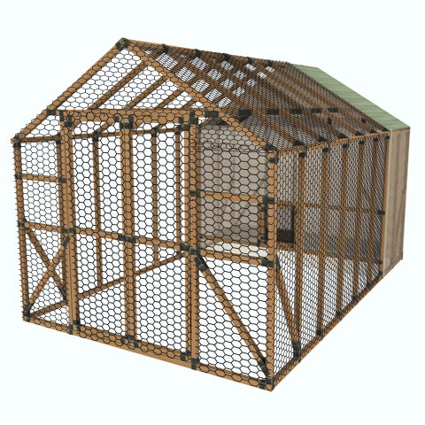 8X8 Standard Chicken Run Kit - E-Z Frame Structures