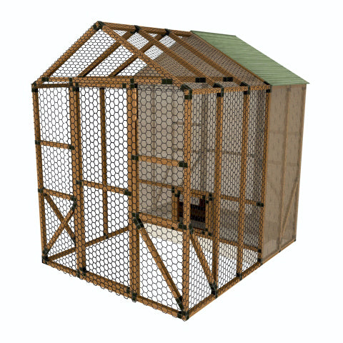 8X10 Chicken/Poultry Coop & Run Kit - E-Z Frame Structures by C L Paks