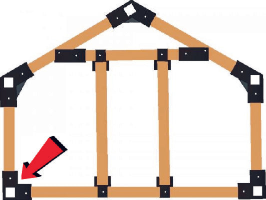 90-Degree Brackets (Pack of 10) - E-Z Frame Structures by C L Paks