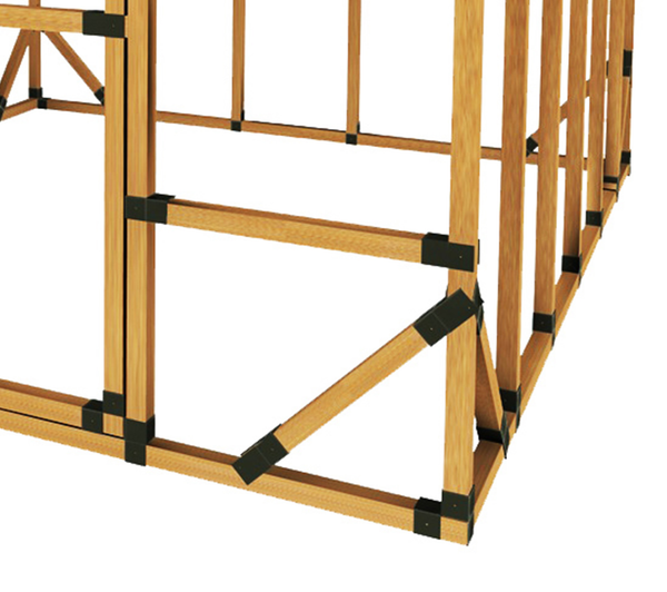 Extra angled corner bracing - E-Z Frame Structures by C L Paks