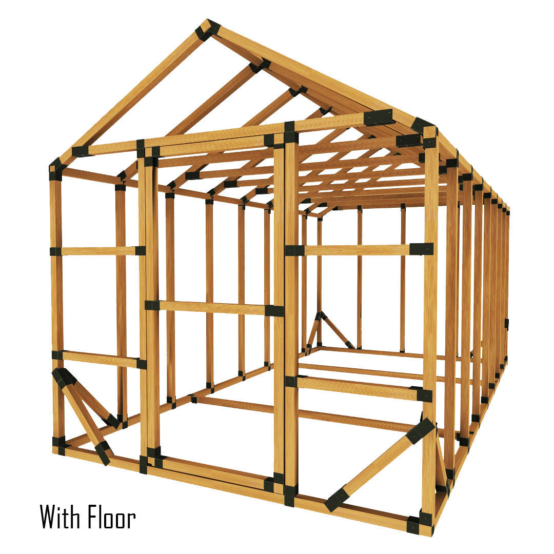 8X16 Standard Storage Shed Kit - E-Z Frame Structures by C L Paks