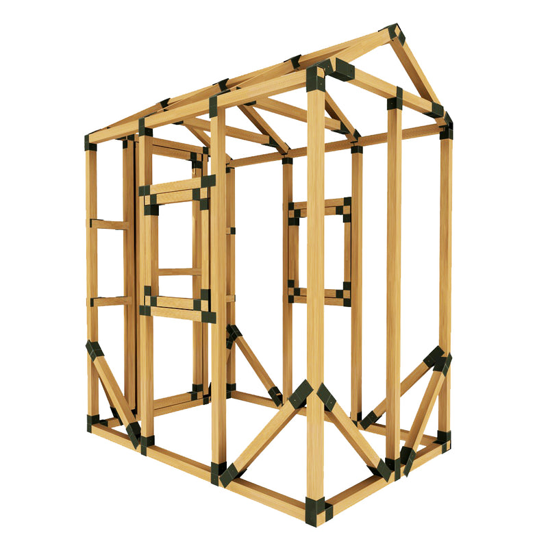 6X6 Medium Playhouse Kit - E-Z Frame Structures