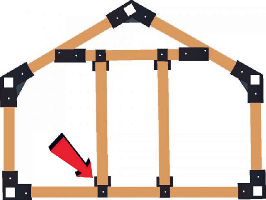 T-Brackets (Pack of 10) - E-Z Frame Structures by C L Paks